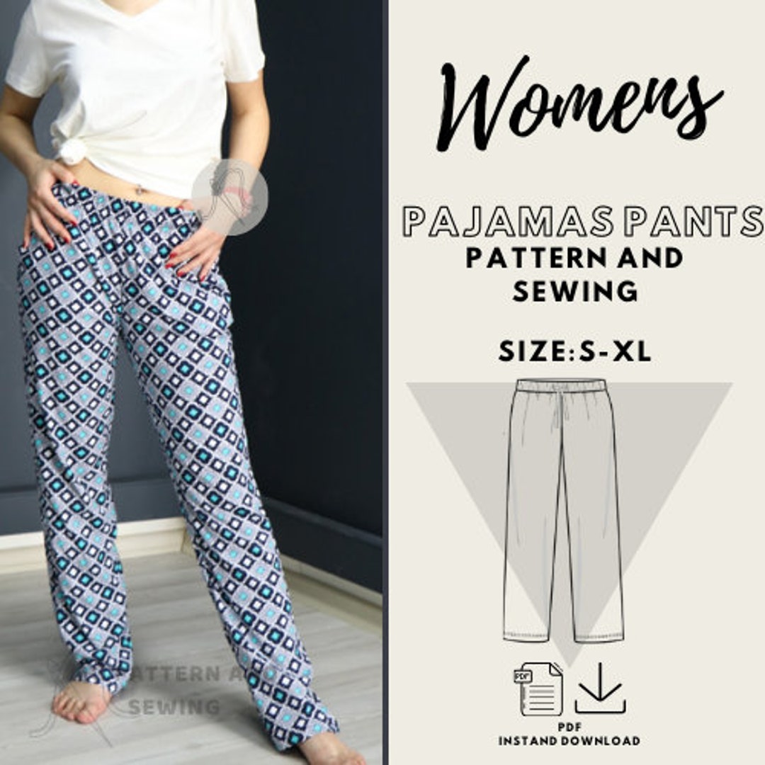 Womans Pajama Pants Pattern /S-XXL/ Pajama Pattern/pyjama Pattern ...
