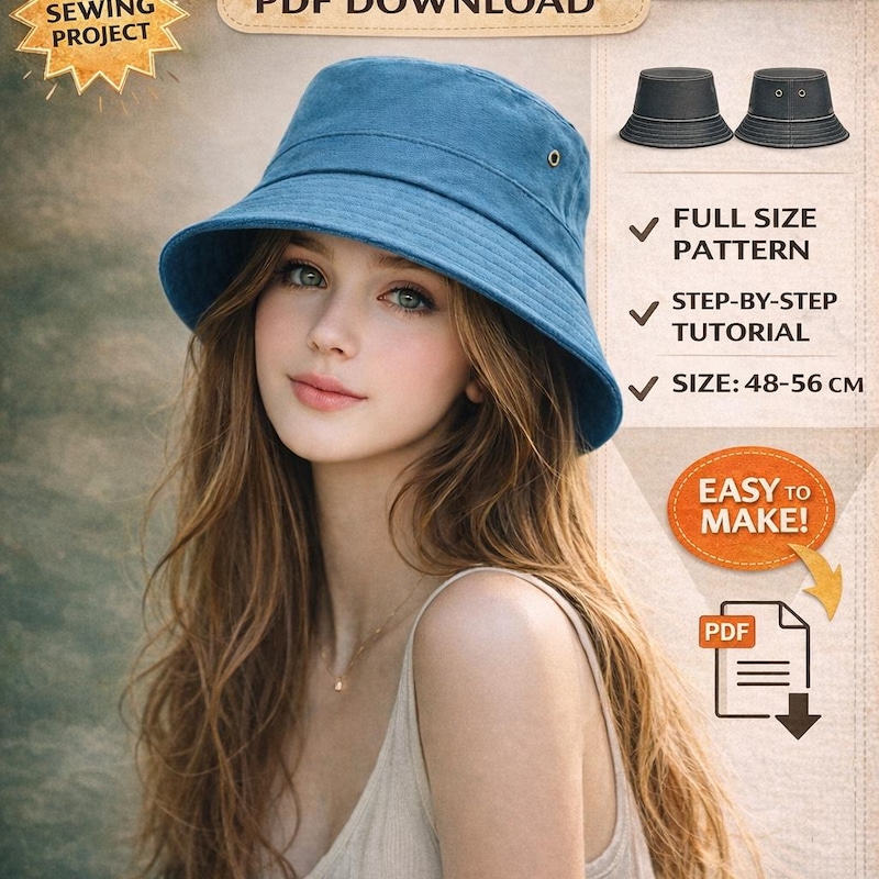 Denim Bucket Hat - Etsy
