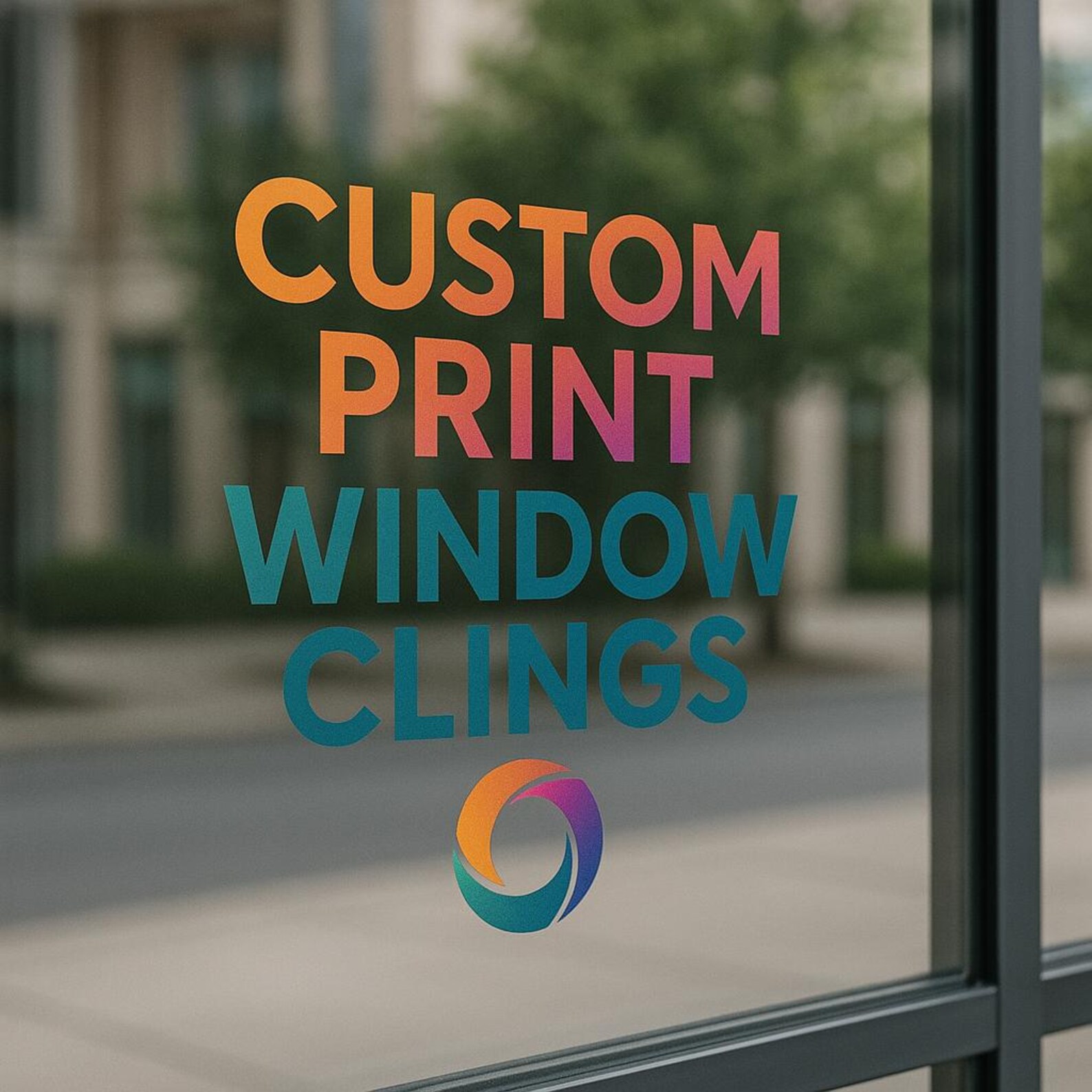 Custom Window Clings: Personalized Logo, QR Code Decals - Etsy