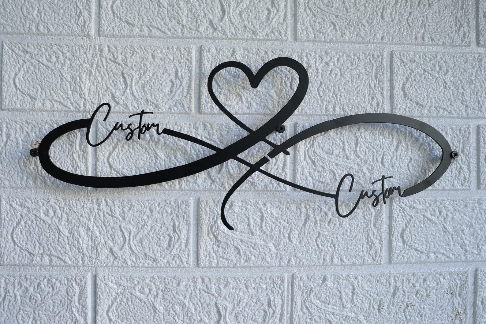 Personalized Infinity Symbol Love Sign With Heart Custom Names You & Me ...