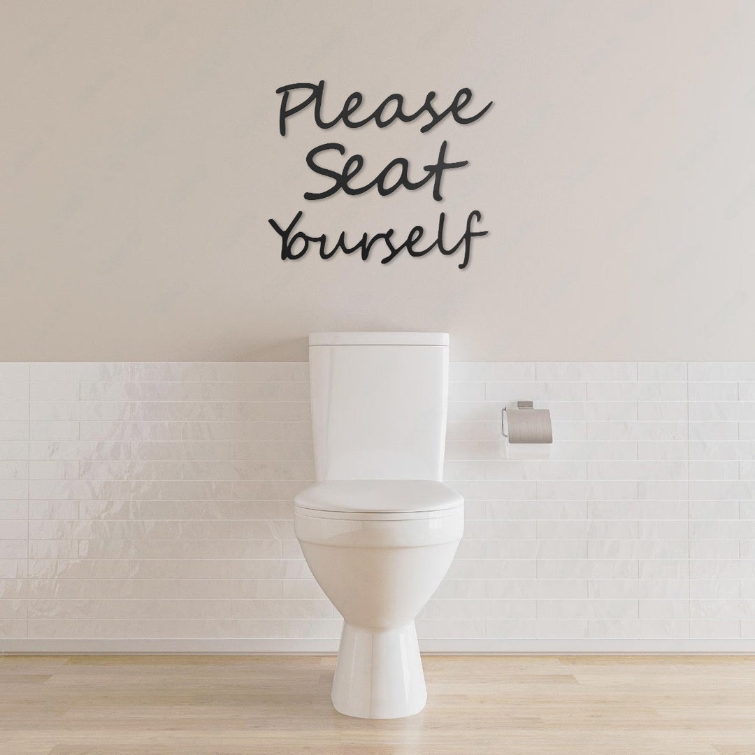 Bathroom Wall Decor,funny Bathroom Sign,modern Bathroom Decor,humorous ...