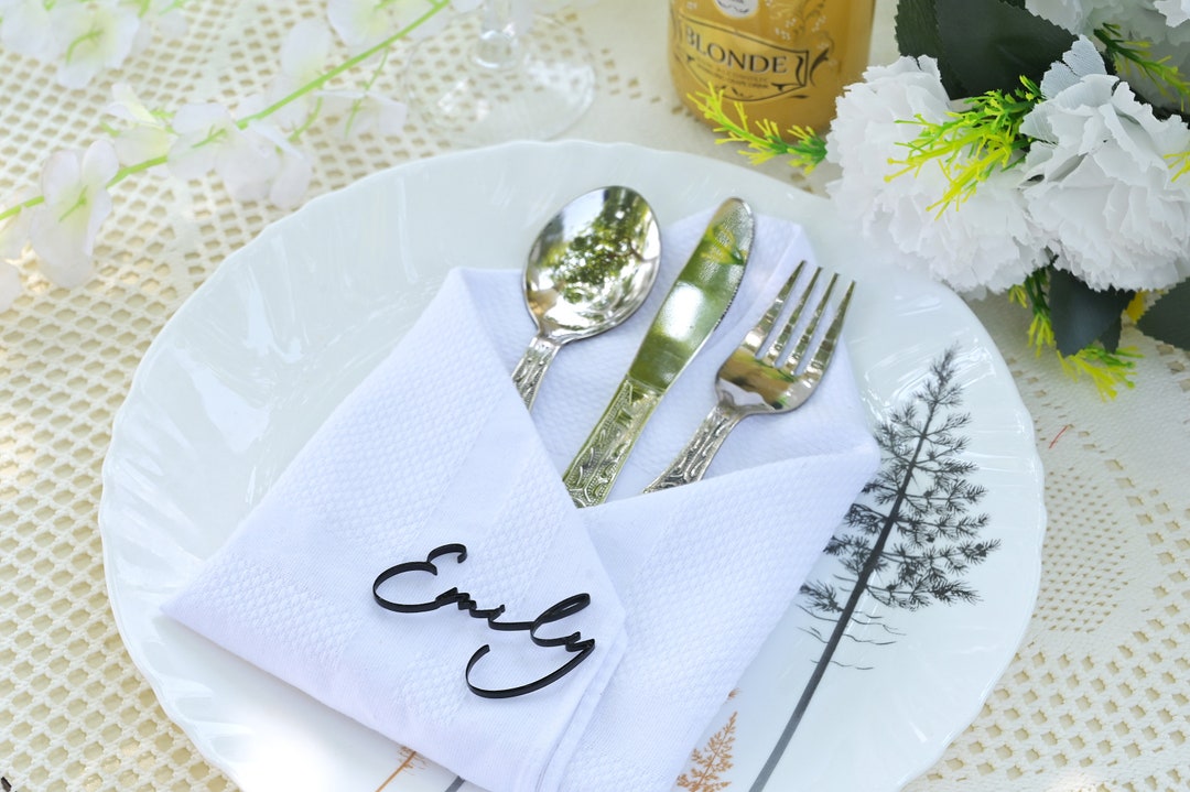 Acrylic Name Place Cards, Personalize Place Card, Wedding Name Place ...