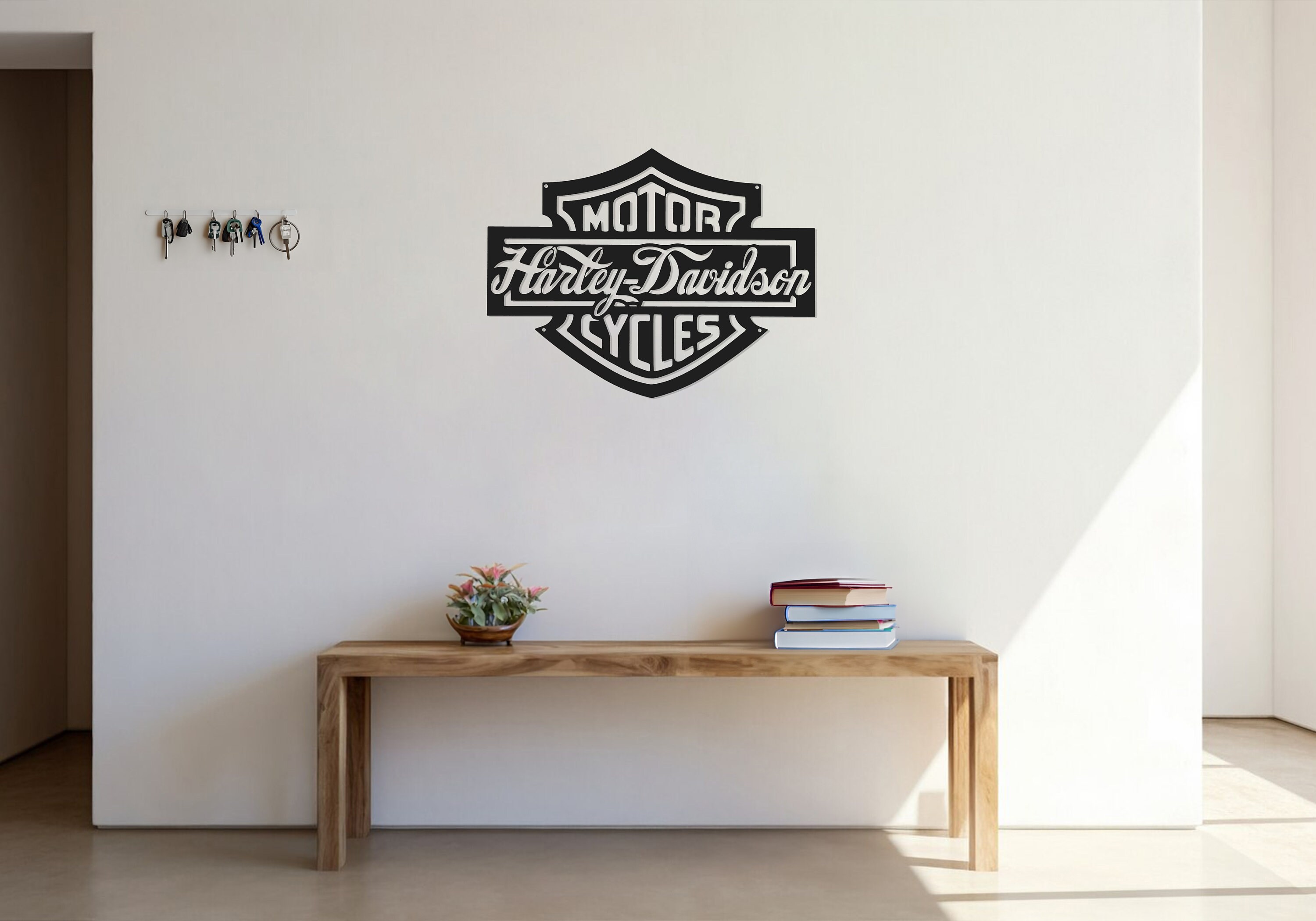 Harley Davidson Logo Metal Sign, Harley Davidson Sign, Bike Sign ...