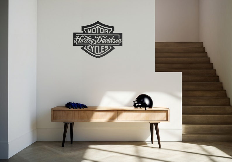 Harley Davidson Logo Metal Sign, Harley Davidson Sign, Bike Sign ...