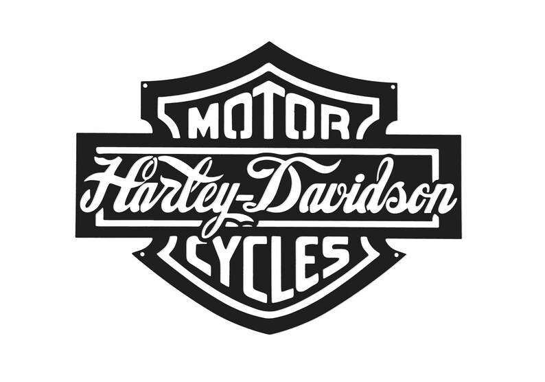 Harley Davidson Logo Metal Sign, Harley Davidson Sign, Bike Sign ...