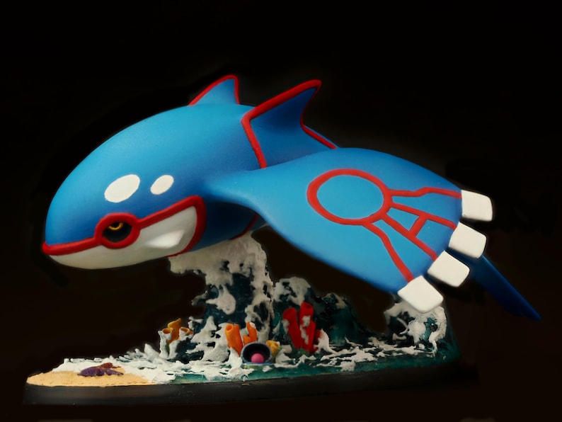 Kyogre From Pokemon 3D Printed and Hand Painted - Etsy