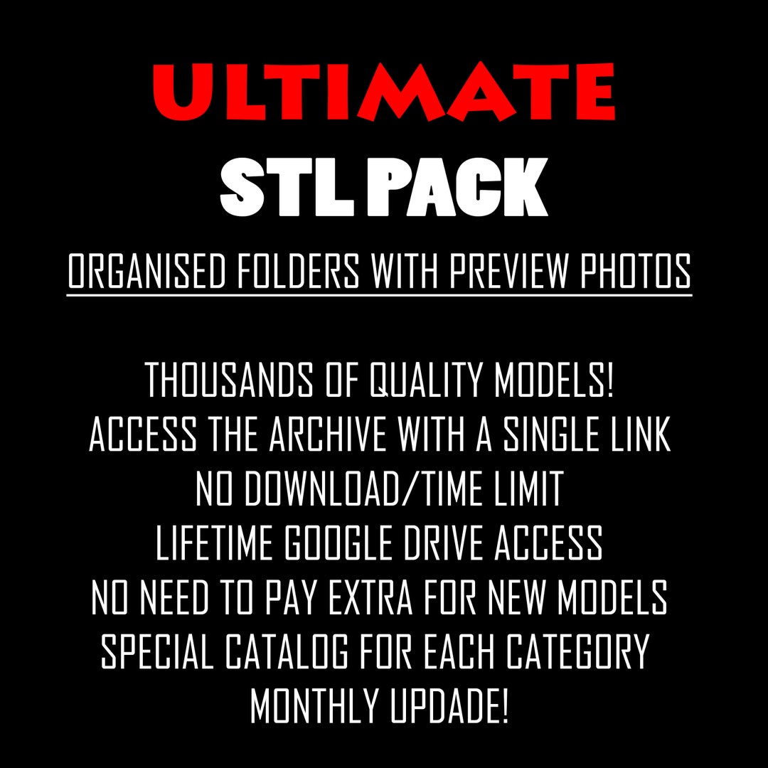 Mega STL Pack, Mega STL Archive, 3D Model Mega Collection, 3D Figure Pack, 3D Model Bundle, STL ...