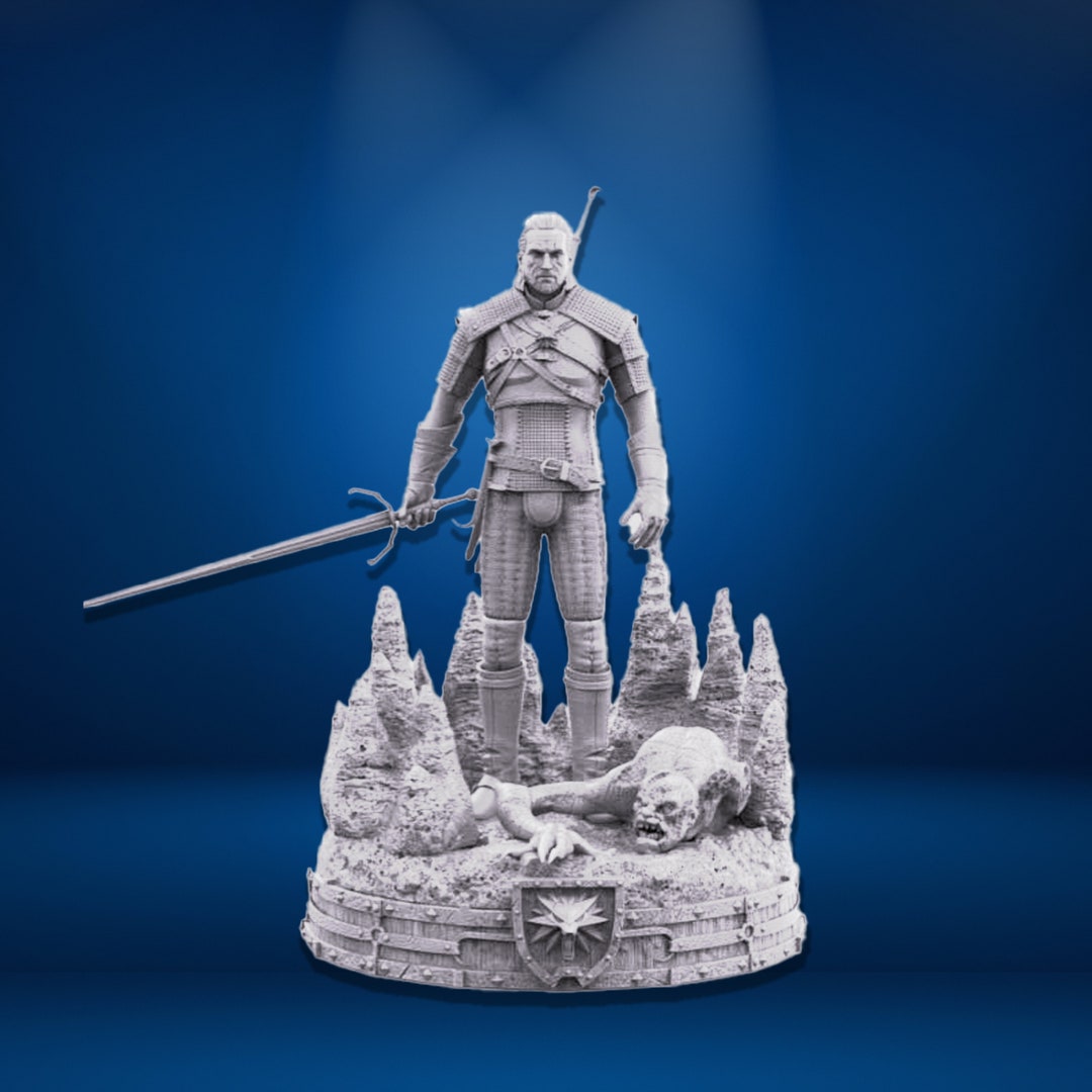 The Witcher Geralt 3D Model Print Files the Witcher Geralt - Etsy