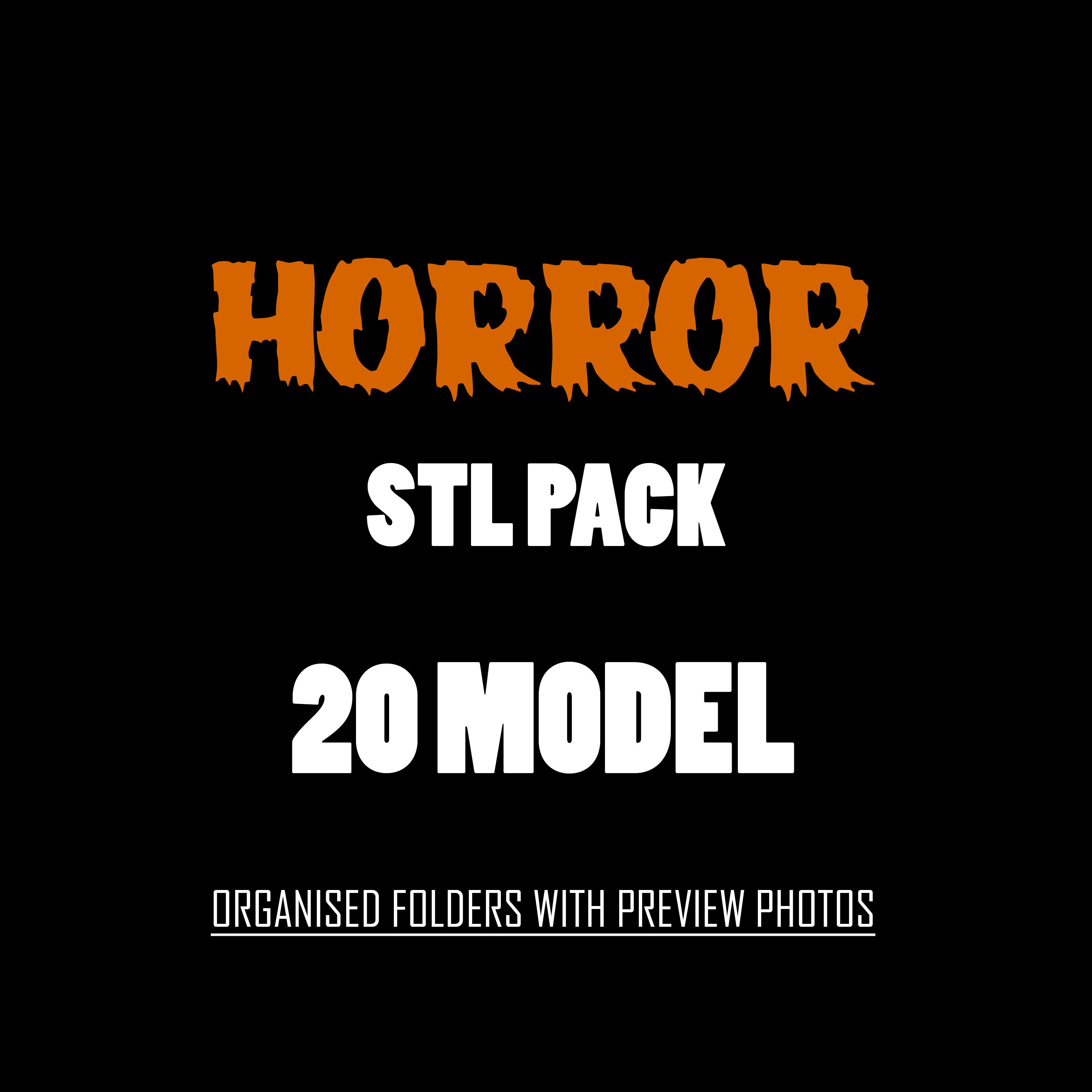 Horror STL Bundle, Horror STL Pack, Horror 3D Model Pack, Horror Models ...