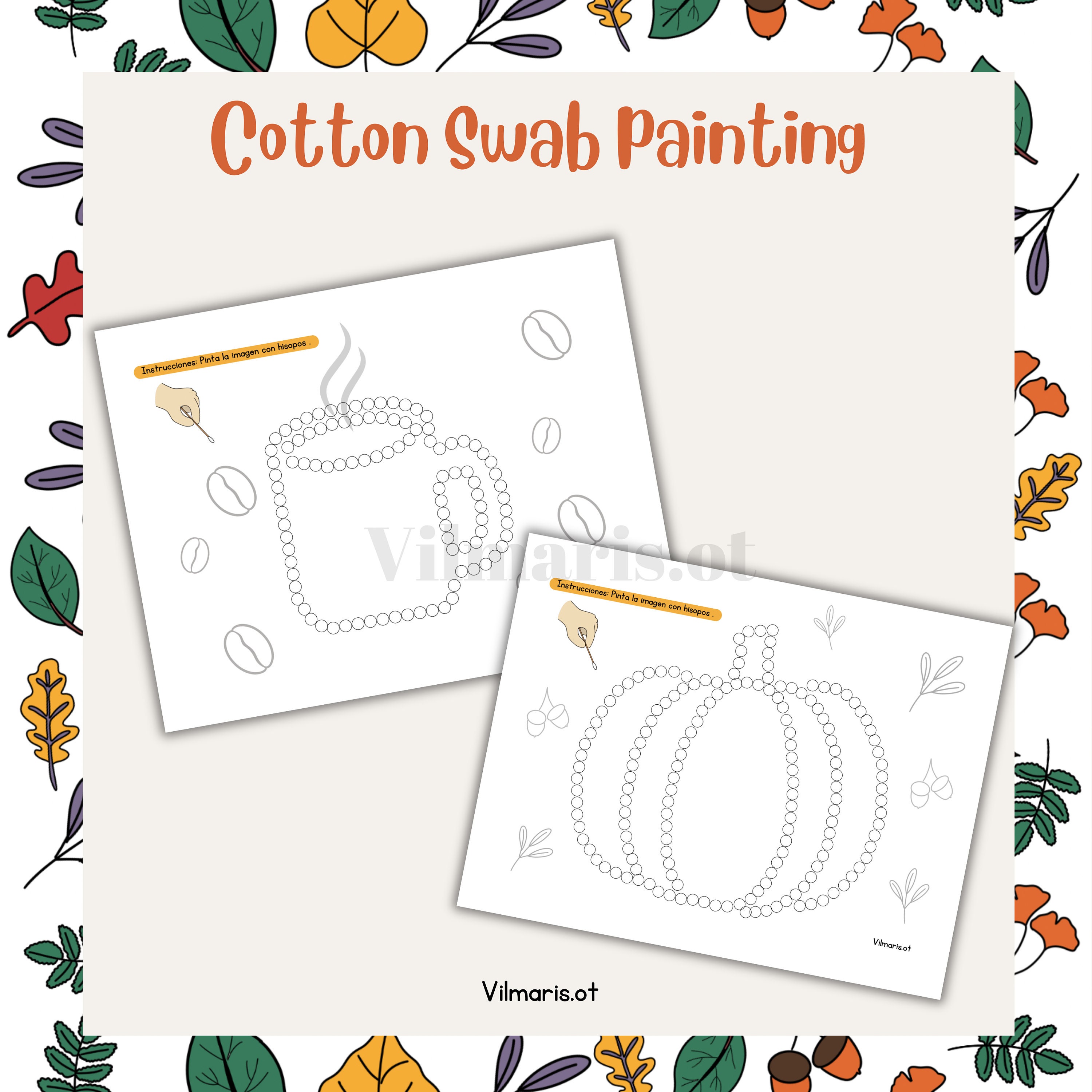Autumn Fine Motor and Visual Perception Activity Sheets - Etsy