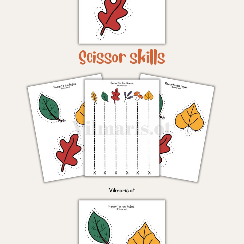 Autumn Fine Motor and Visual Perception Activity Sheets - Etsy