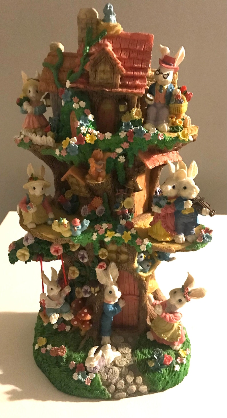 Vintage Easter Jubilee Bunny Treehouse Designed by Jaimy. - Etsy