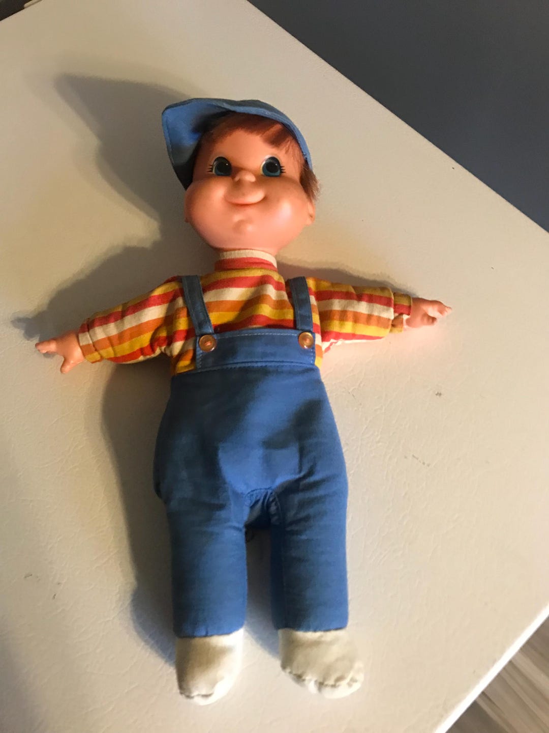 1970 Mattel Biffy Baby Beans Doll Boy in Overalls & Hat - Etsy