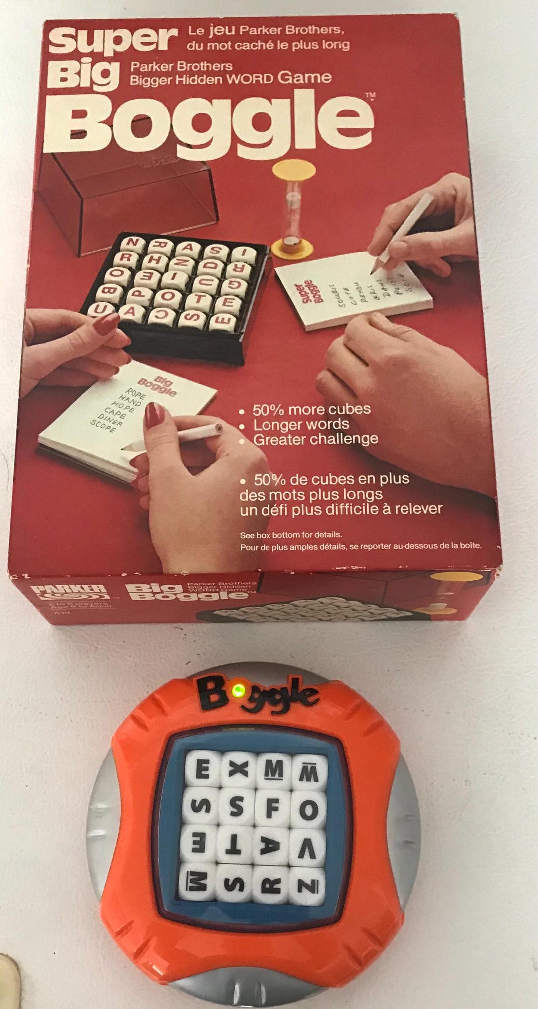 Vintage Game Big Boggle Bilingual Parker Brothers 1979 + Electronic ...
