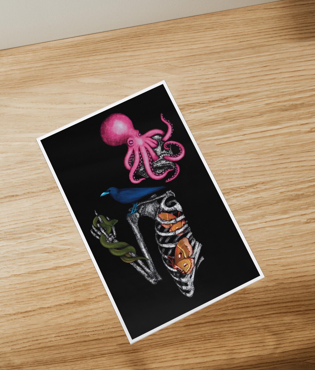 Full Anatomy Art Print: Octopus, Bird, Snake, Butterfly (11x17) - Etsy