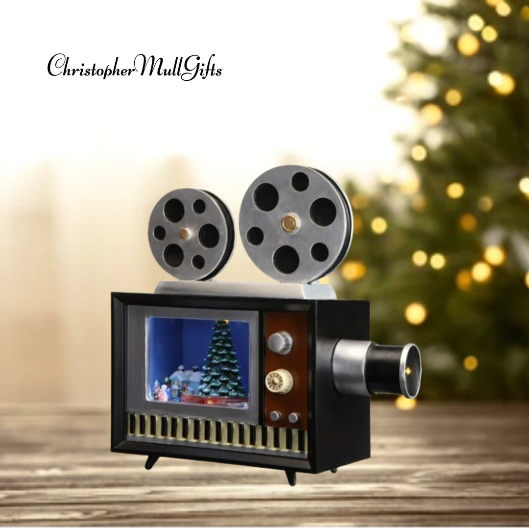 Christmas Projector Tabletop Decor in Brown and Silver - Etsy