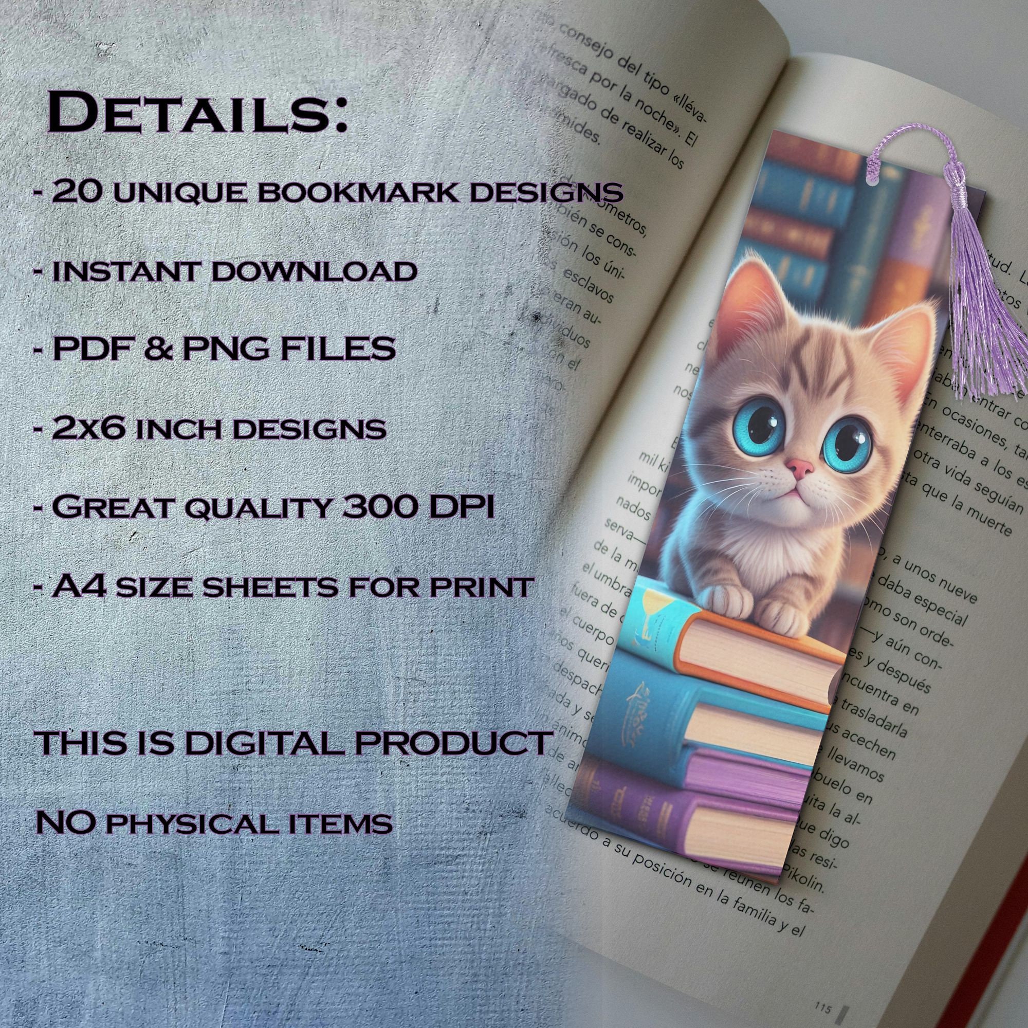 20 Creatures Printable Bookmarks | 20 Cute Cartoon Bookmark Sheets ...