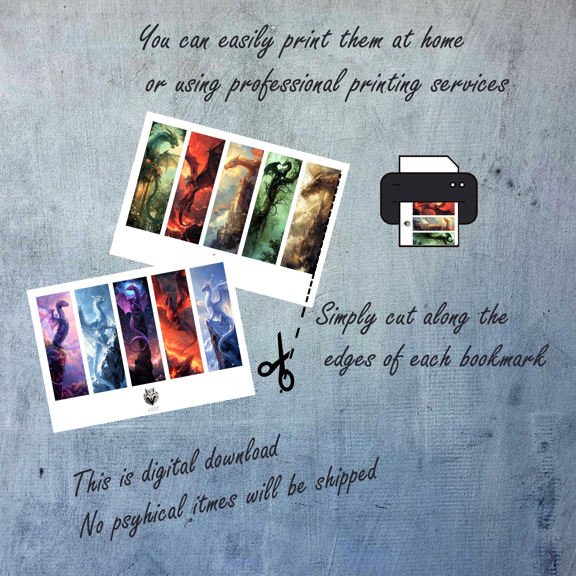 20 Majestic Dragons Bookmark Designs | 20 Magical Fantasy Dragon ...