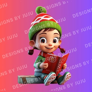 Reading Sticker / Die Cut / Free Shipping / Christmas Sticker ...