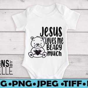 Jesus Loves Me Beary Much. - Etsy