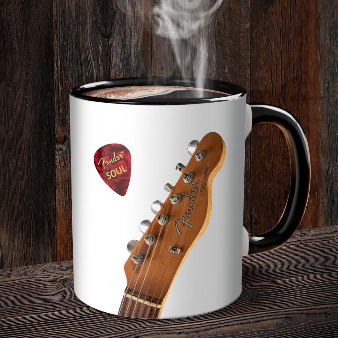 Best Fathers Day Fender Gift Telecaster Guitar Coffee Mug for Guitar ...
