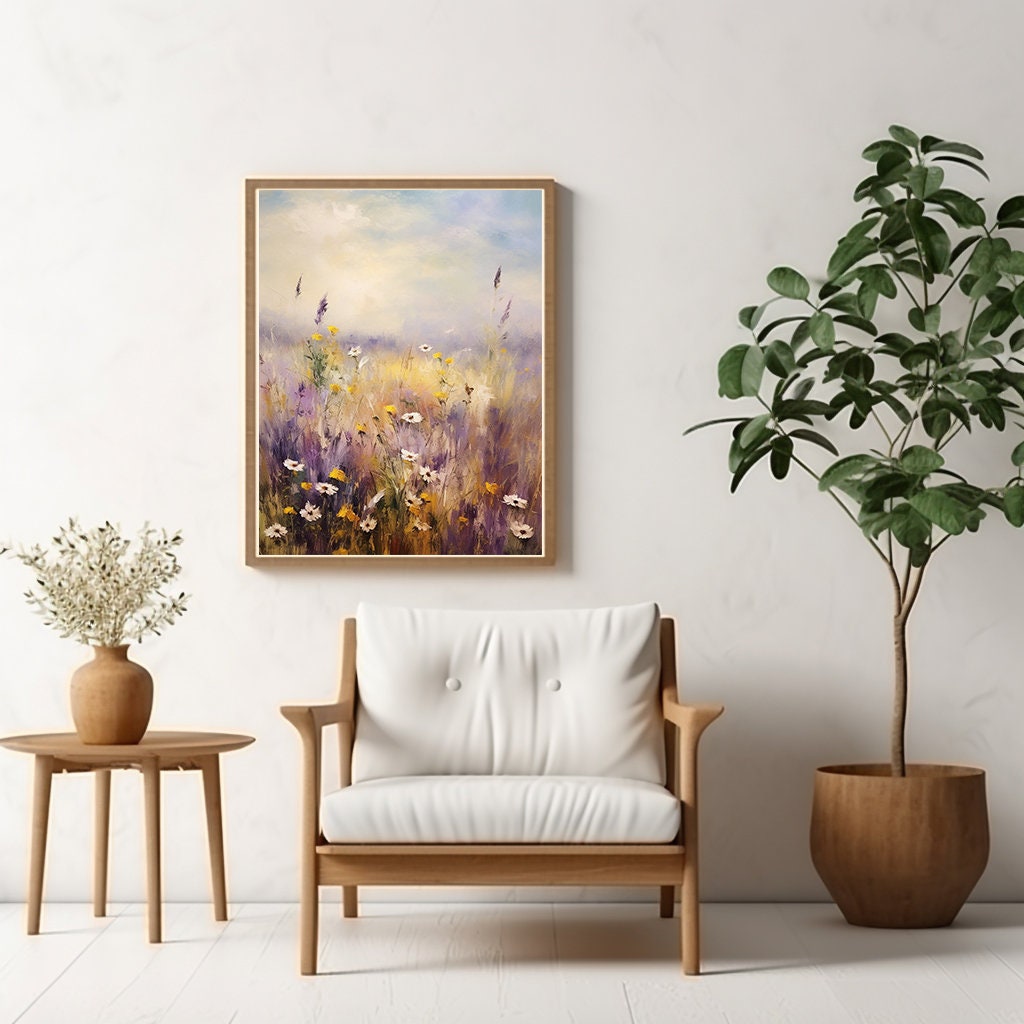 Floral Oil Painting Digital Printable Vintage Print - Etsy