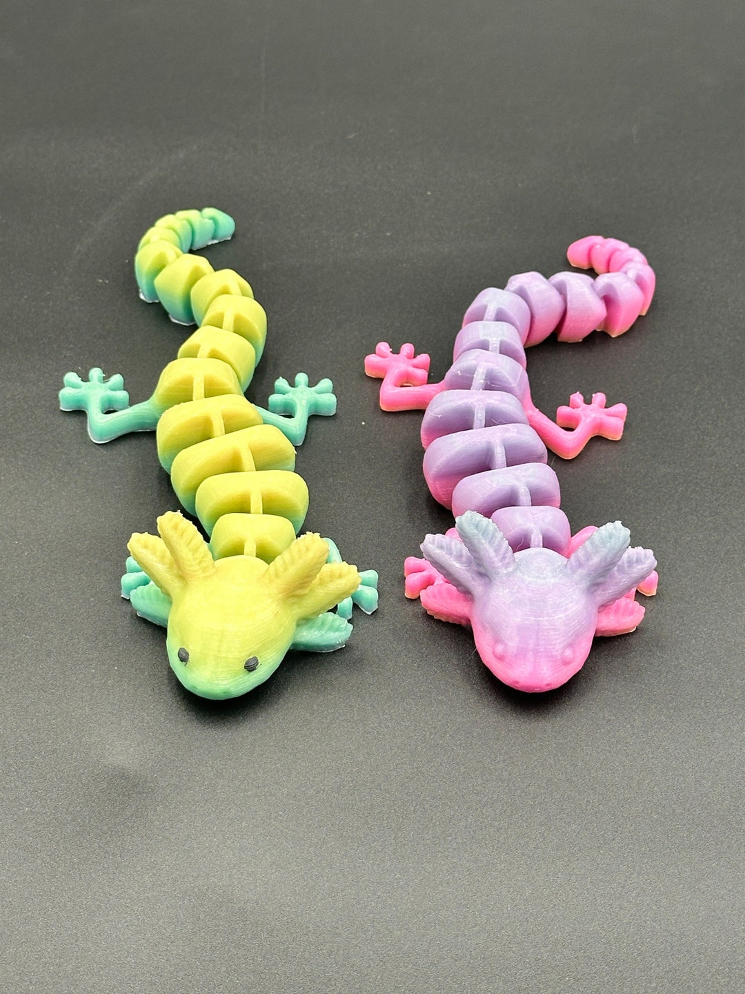 Glow in the Dark Axolotl Articulated Stress Relief ADHD Fidget Toy ...