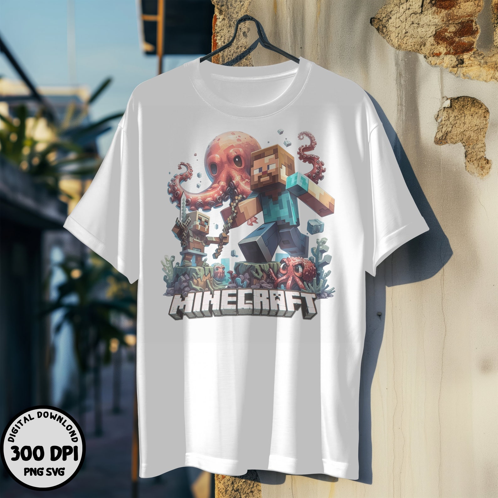 Printable Minecraft Sticker Design , Digital SVG and PNG , Kids' Gaming ...