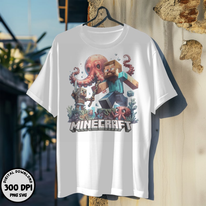 Printable Minecraft Sticker Design , Digital SVG and PNG , Kids' Gaming ...