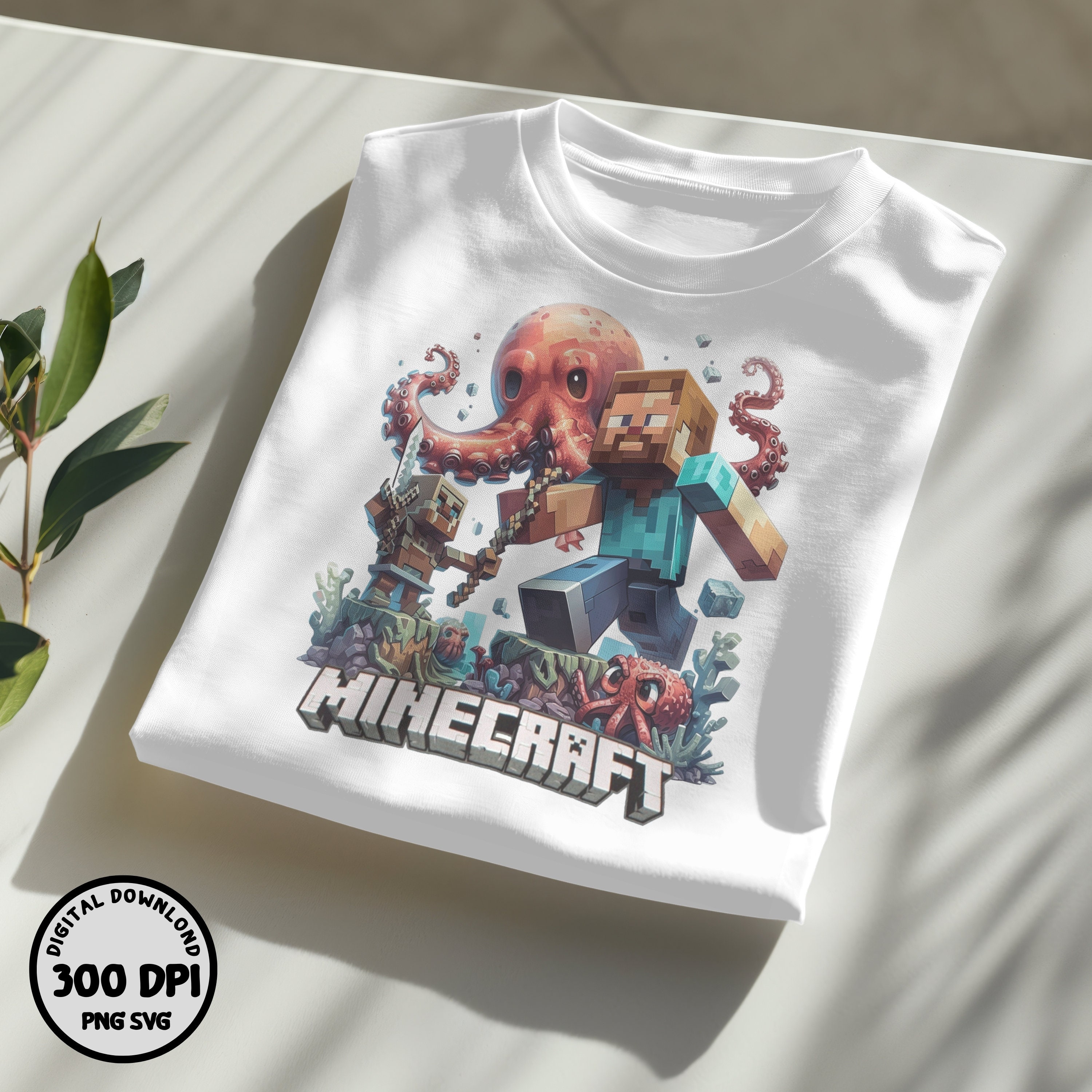 Printable Minecraft Sticker Design , Digital SVG and PNG , Kids' Gaming ...