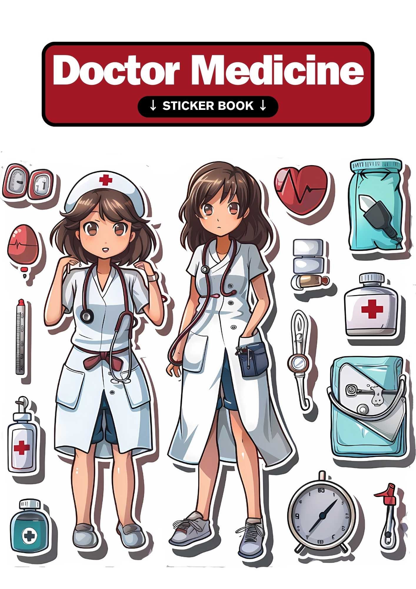 Cute Nurse Sticker Pack – Doctor Laptop Decals (PNG & SVG) - Etsy