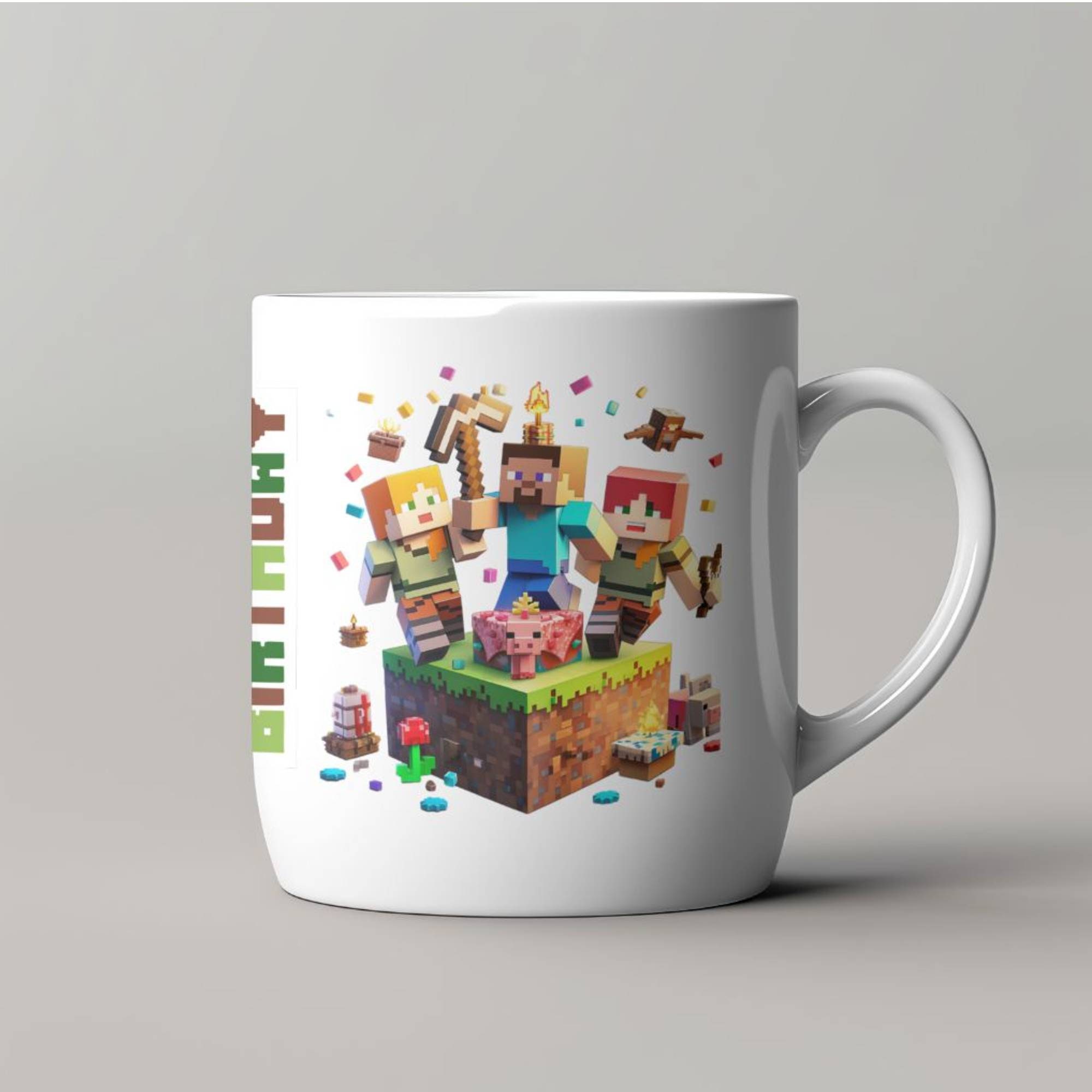 Minecraft Happy Birthday Mug, Digital Download, Printable Gaming Cup ...