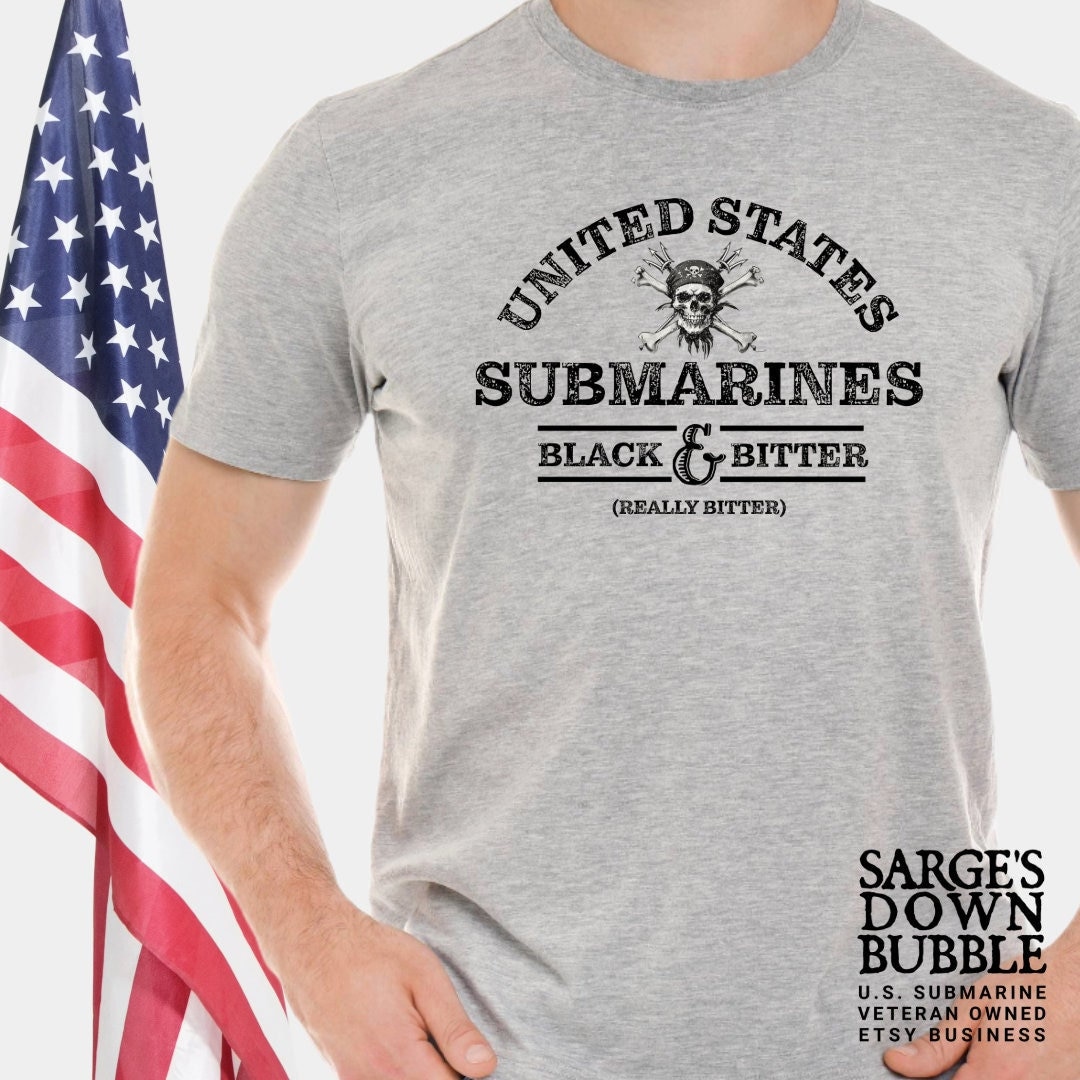 Submarine T Shirt Submarine Veteran Sailor Gift for Dad Black and ...