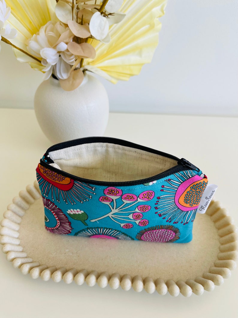 Pouch Mini Zippered Pouch Australian Native Bush Print Coin Purse ...