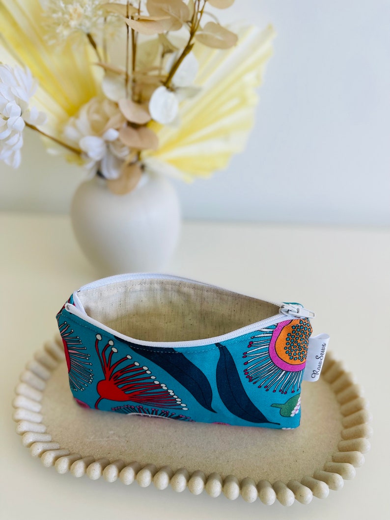 Pouch Mini Zippered Pouch Australian Native Bush Print Coin Purse ...