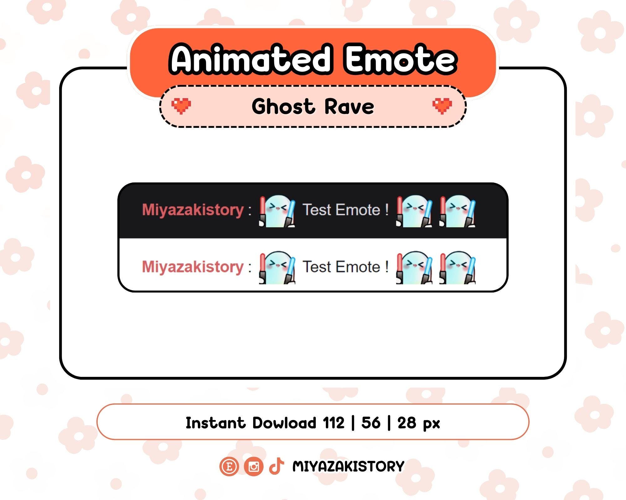 Ghost Rave Light Stick Emote Twitch | Animated Emotes | Wiggle Dance ...