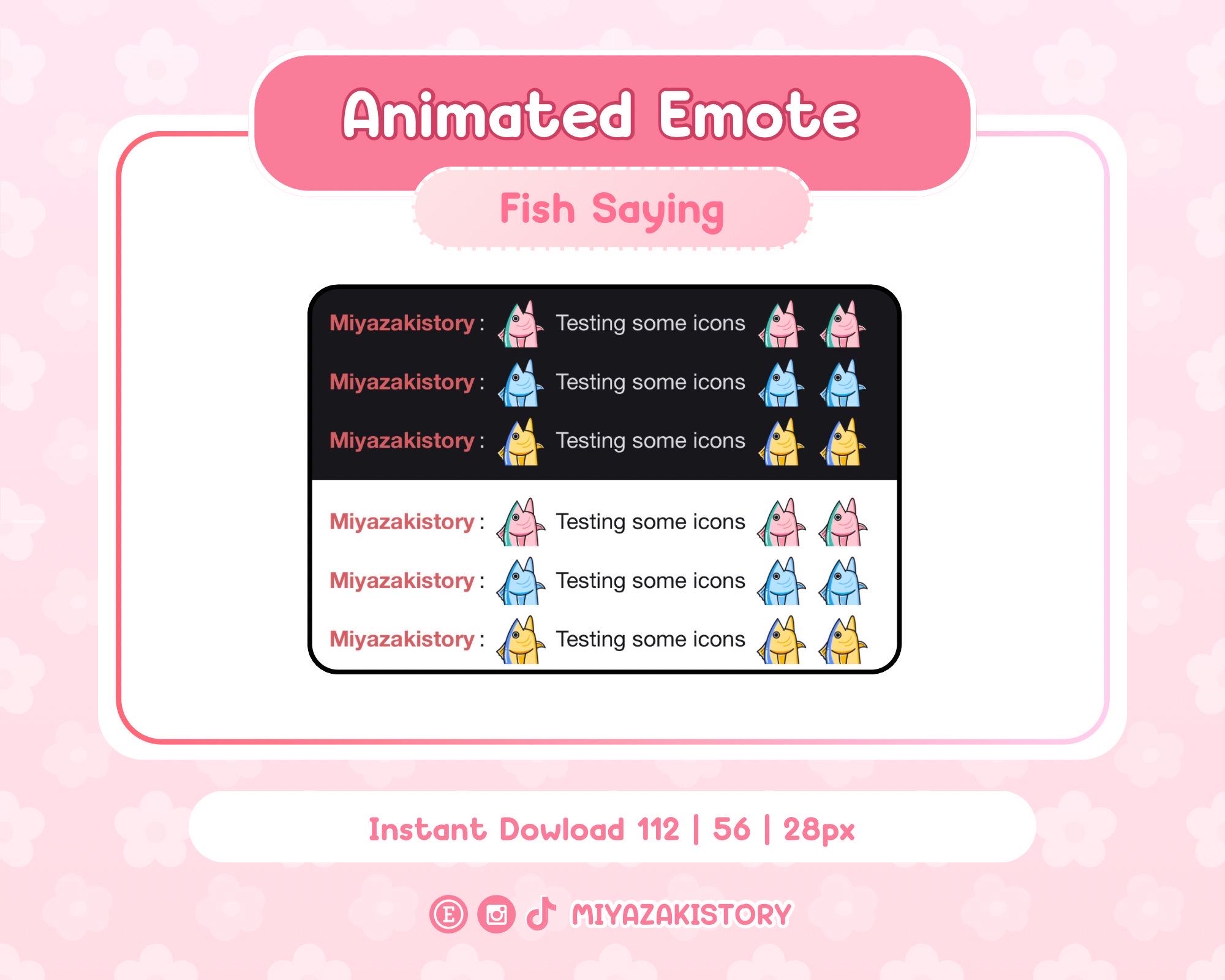 Funny Fish Animated Twitch Emote: Vtuber/discord Asset - Etsy