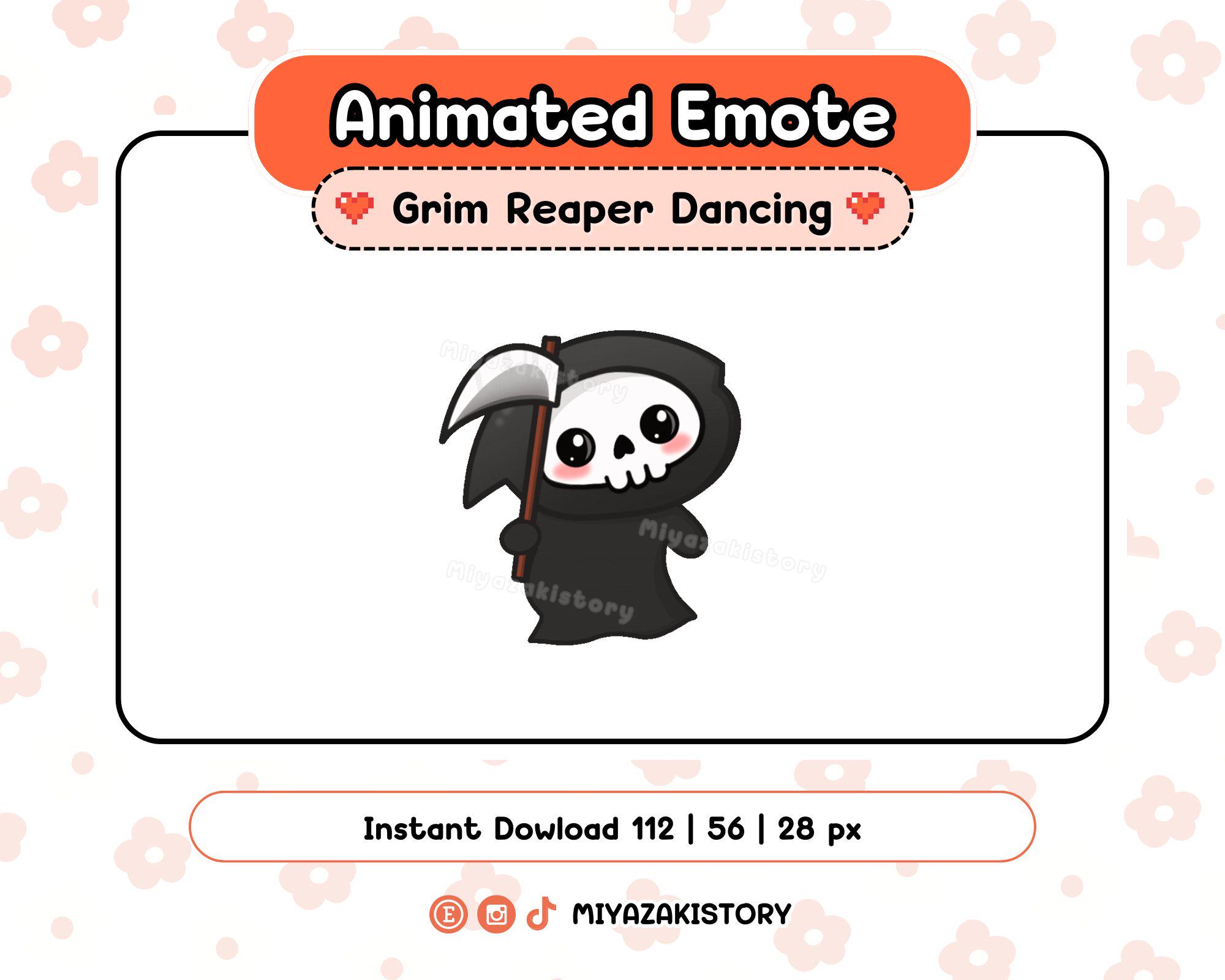 Grim Reaper Dance Animated Emote | Wiggle Animated Emotes | Ghost Emote ...