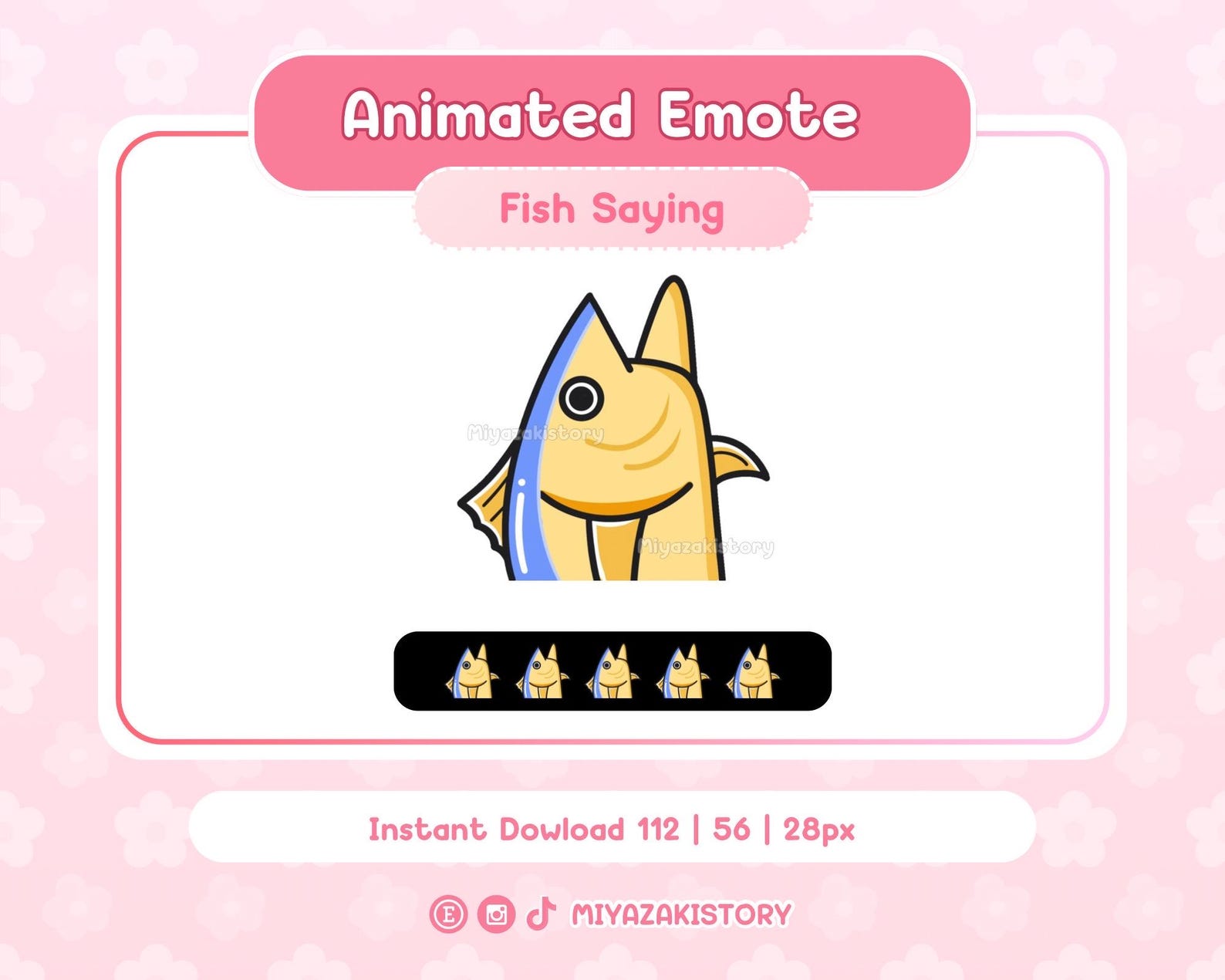 Funny Fish Animated Twitch Emote: Vtuber/discord Asset - Etsy