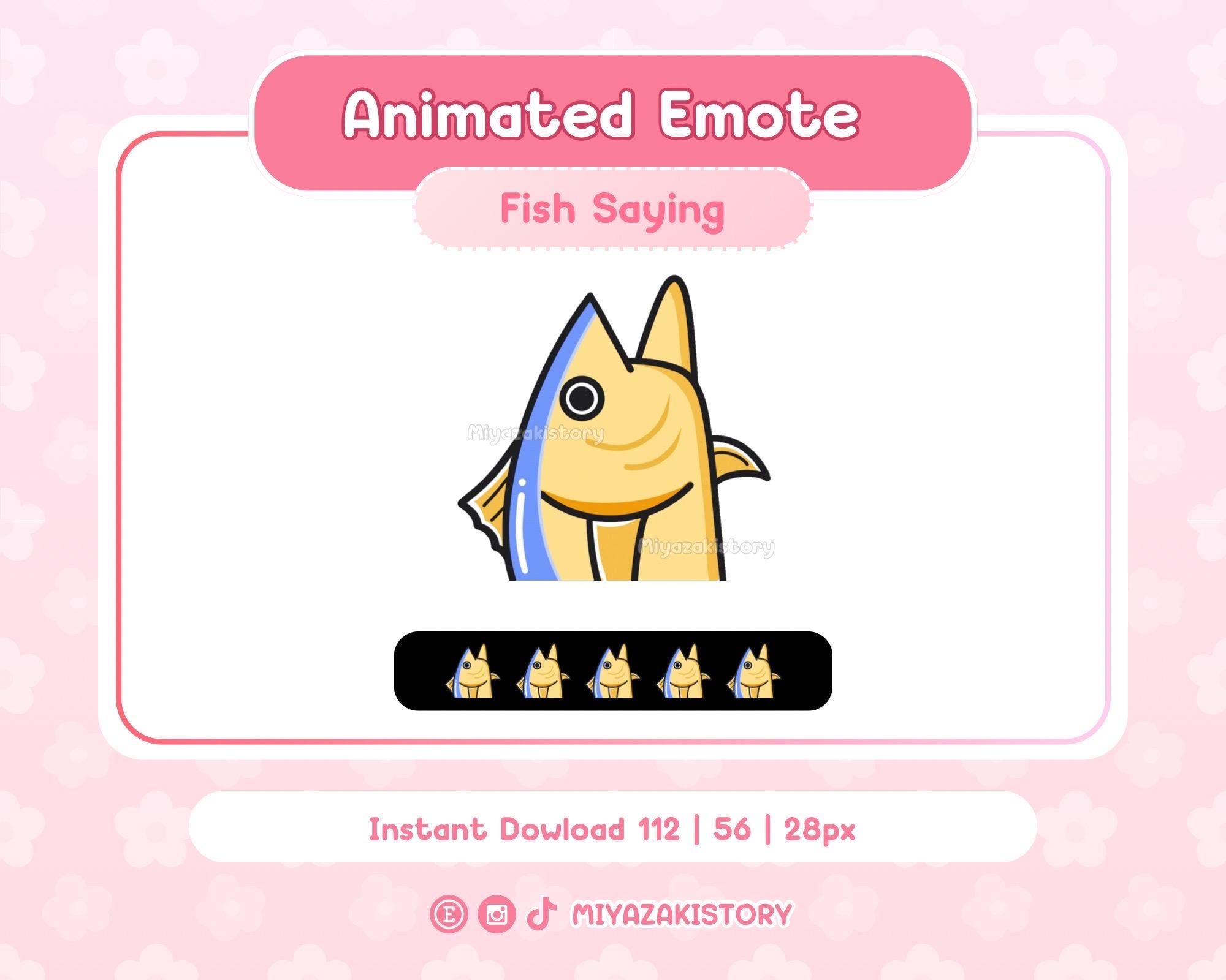Funny Fish Animated Twitch Emote: Vtuber/discord Asset - Etsy