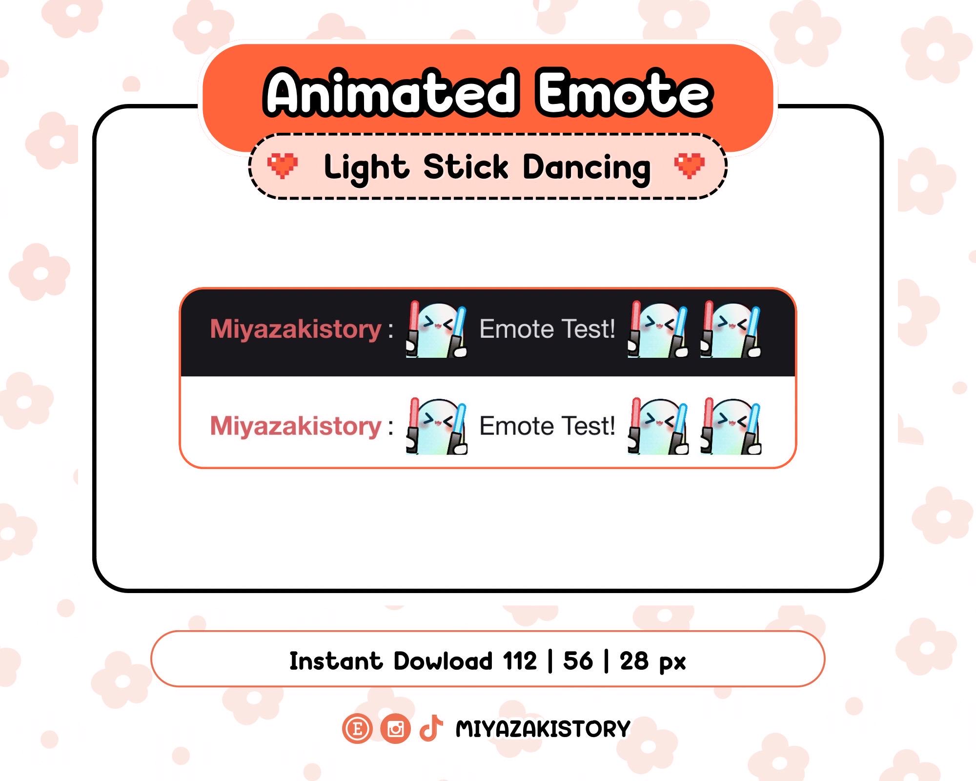 Ghost Rave Light Stick Emote Twitch Animated Emotes Wiggle Dance Emote ...