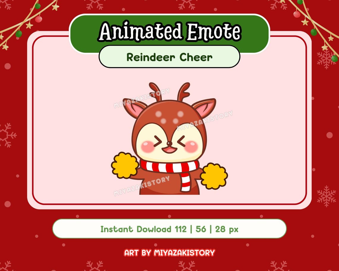 Reindeer Rave Animated Emotes | Cheer Emote | Christmas Emote | X'mas ...