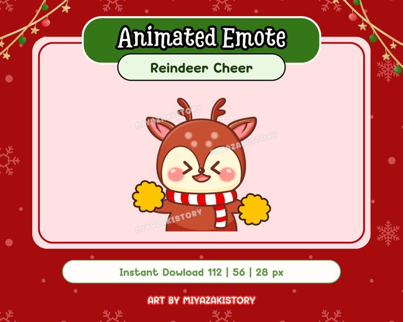 Reindeer Rave Animated Emotes | Cheer Emote | Christmas Emote | X'mas ...