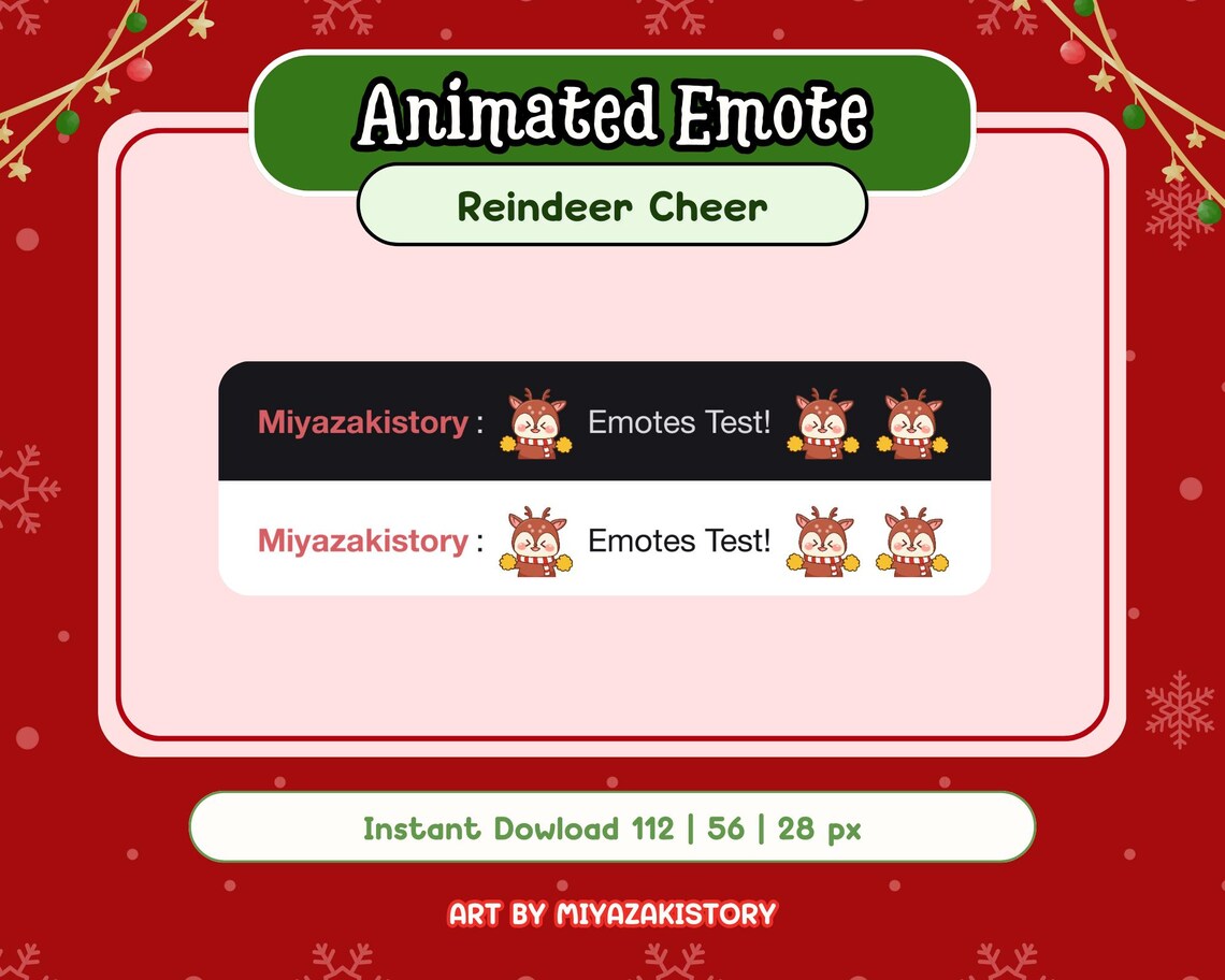 Reindeer Rave Animated Emotes | Cheer Emote | Christmas Emote | X'mas ...