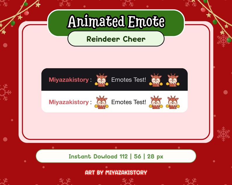 Reindeer Rave Animated Emotes | Cheer Emote | Christmas Emote | X'mas ...