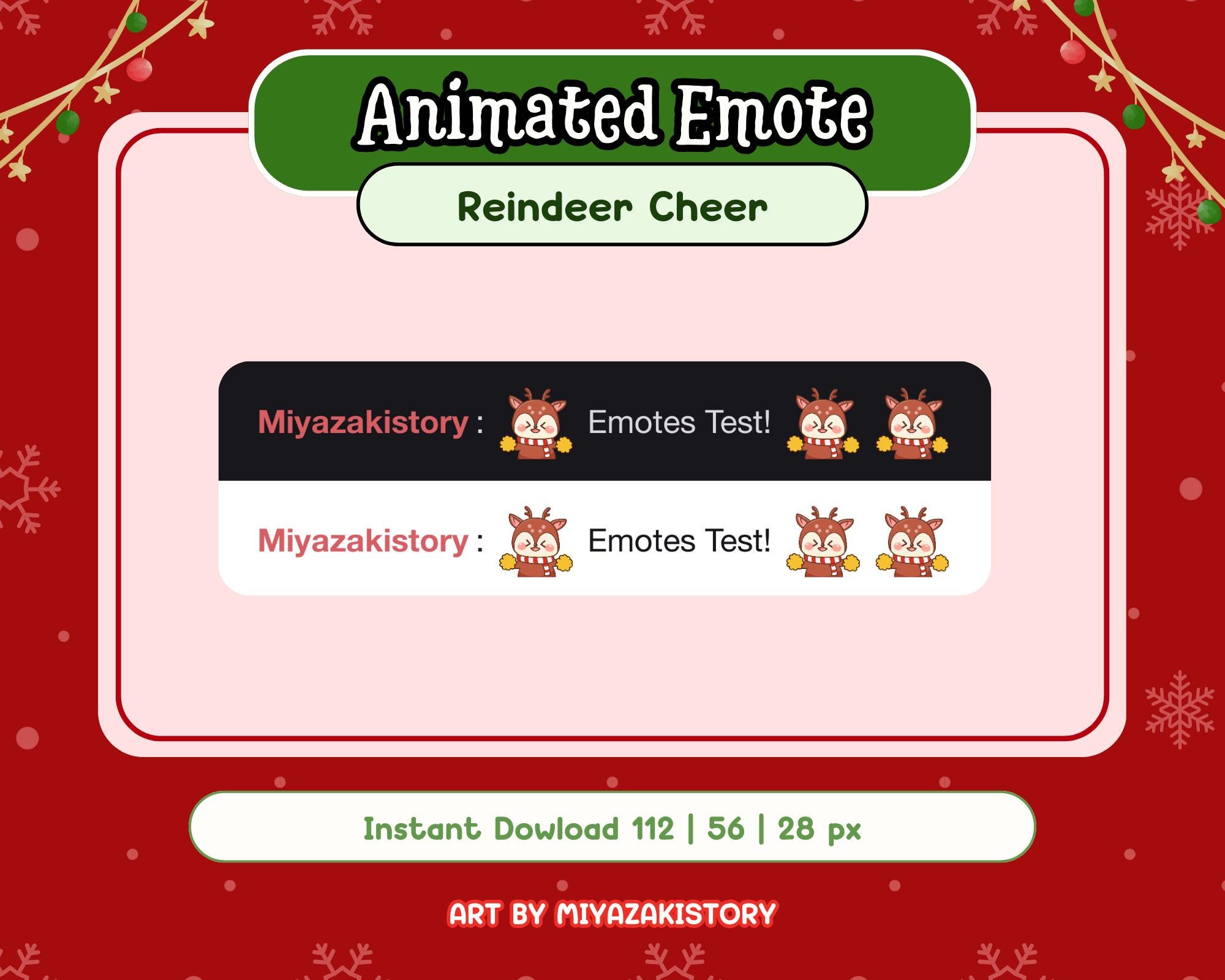 Reindeer Rave Animated Emotes | Cheer Emote | Christmas Emote | X'mas ...