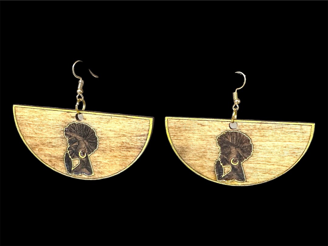 Praying Afro-centric Women Haft Round Earring Set - Etsy
