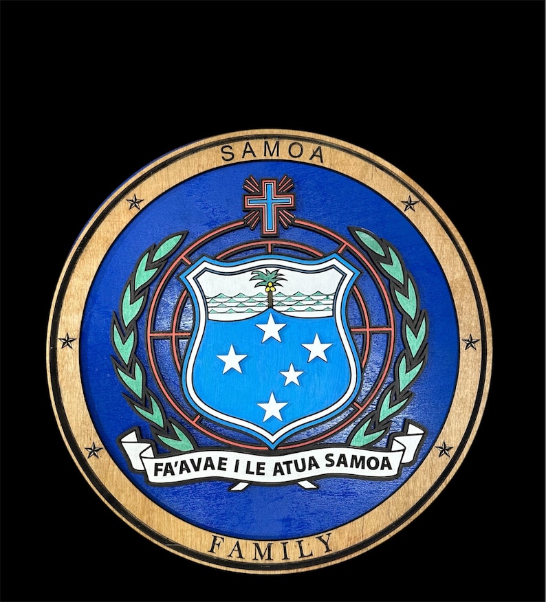 Custom Samoan Crest/shield Wooden Wall-mounted Art. - Etsy