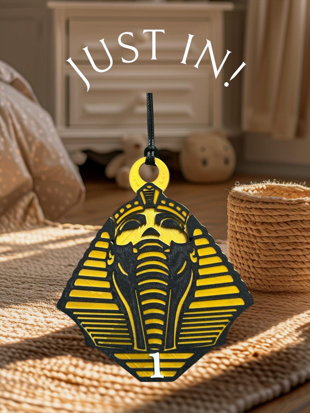Custom 3D Printed Up-looking Pharaoh Line Medallion. - Etsy