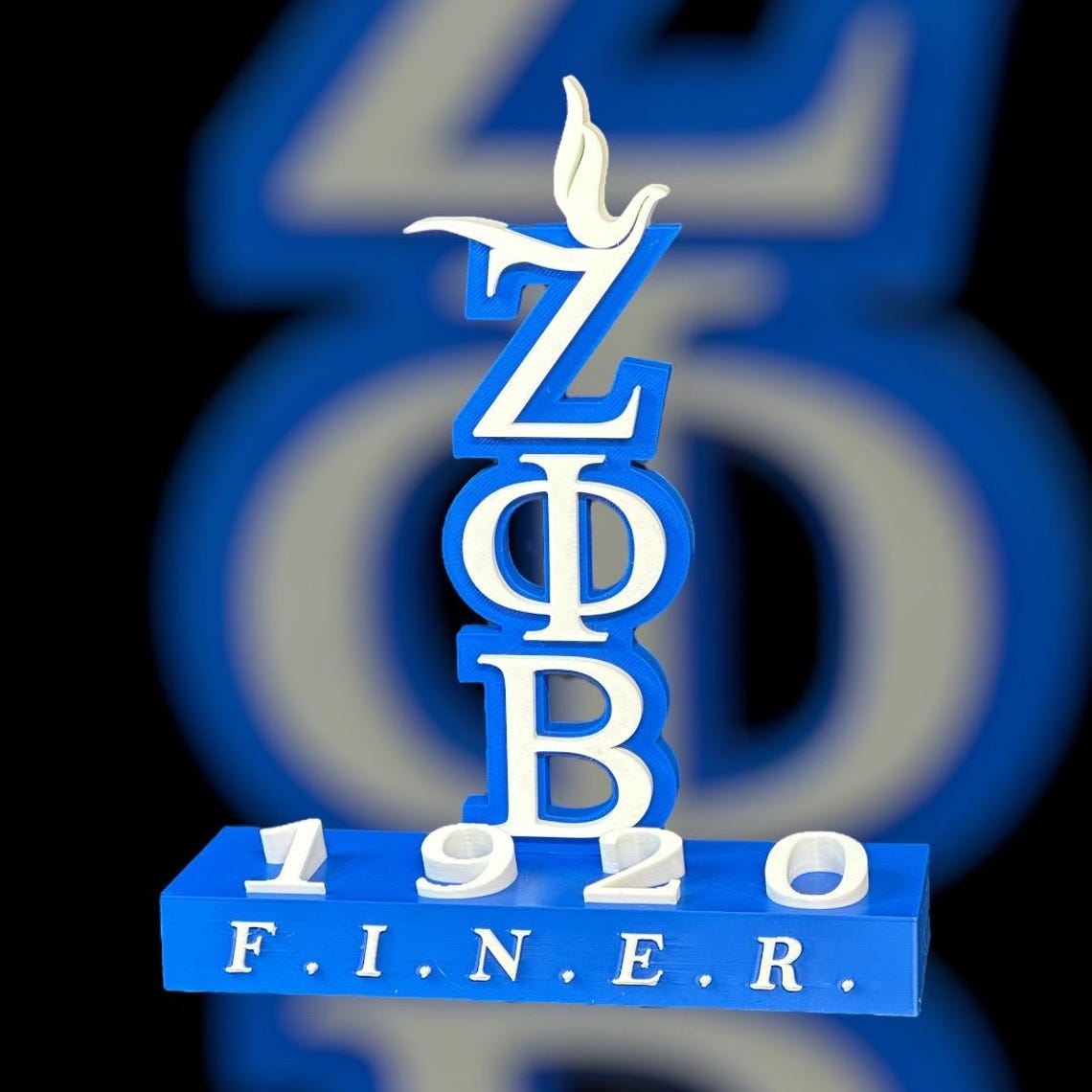 Custom 3D Zeta Phi Beta Vertical Desk Statuette - Etsy